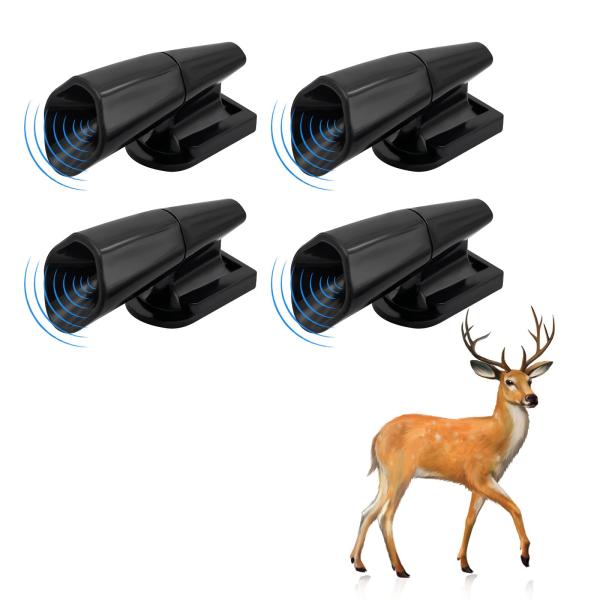 商品名: Kewucn 4個 鹿笛 車 自動鹿忌避警告装置 衝突を避けるためのホーンセンサー 鹿の笛を救う 屋外運転用 カーアクセサリー (ブラックB) Kewucn 4 PCS Deer Whistles for Car, Auto De...