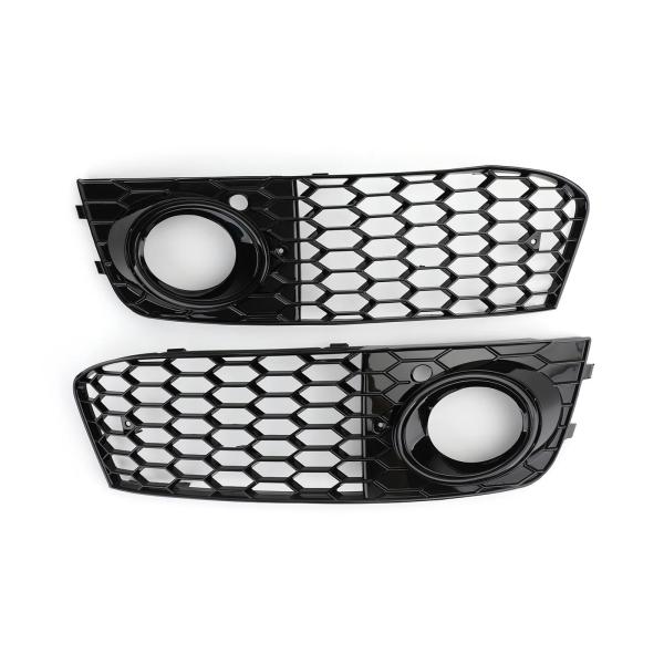 商品名:  MCLssa Compatible For Audi A4 B8 RS4 2009 2010 2011 2012 Honeycomb Mesh Fog Light Open Vent A4 Grille Intake Cover...