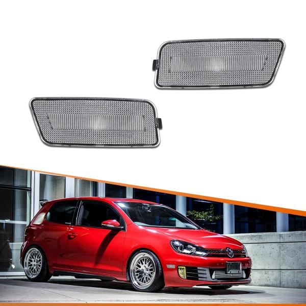 商品名:  ADIIL White Lens Side Marker Lights Front Bumper Sidemarker Reflectors Lamps Housing Kit Compatible with 2010-2014...