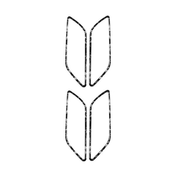 商品名:  Liru ABS Plastic+Epoxy Coating(Soft) Interior Door Handle Bowl Trim Frame Sticker Cover Forged Pattern For Audi A3...