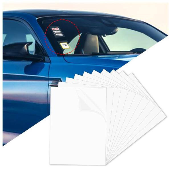 商品名: フロントガラス用静電マウントステッカーシールド10枚。車のステッカーシールド車のデカールを取り外して貼り付けます。ほとんどのフロントガラス、車の窓ガラス、電子スクリーンにユニバーサルフィット 10PCS Sticker Shiel...