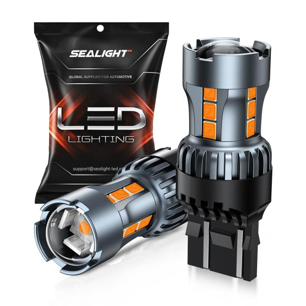 商品名: SEALIGHT 7443 7440 LED 電球 アンバー ウインカー ライト T20 7441 7444 992 W21W LED 電球 プロジェクター付き ウインカー パーキングマーカー用 交換用 2個パック SEALIGH...