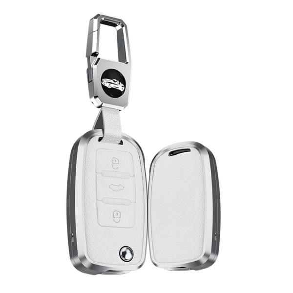 商品名:  TECART Alloy Key fob Cover Fit For Volkswagen VW Jetta Scirocco Beetle Touran Tiguan Leather Key Cover Accessories...