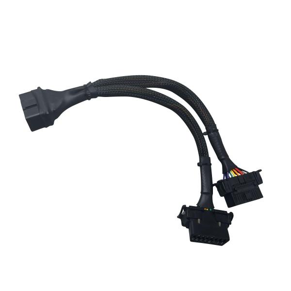 商品名: OBD2スプリッター、OBD2電源アダプター、Abdlink Ex OBDアダプター、16ピンOBD延長ケーブルオススプリッター1個からメス延長ケーブルコードアダプター2個 OBD2 Splitter Extension Cabl...