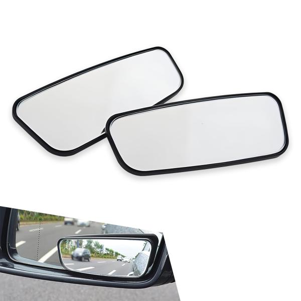 商品名:  nodteem 2 PCS Car Wide Angle Blind Spot Mirror, 3.74" x 1.41" Parking Aid Anti-glare Rectangular Curved HD Convex ...