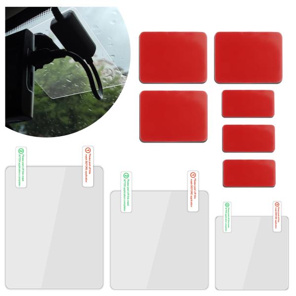 商品名: フロントガラスステッカーホルダー3点。ドライブレコーダー用静電ステッカー。跡がつかないドライブレコーダー用静電ステッカー。フロントガラス用ユニバーサルステッカーシールド 静電取り付け。 3PCS Windshield Sticke...