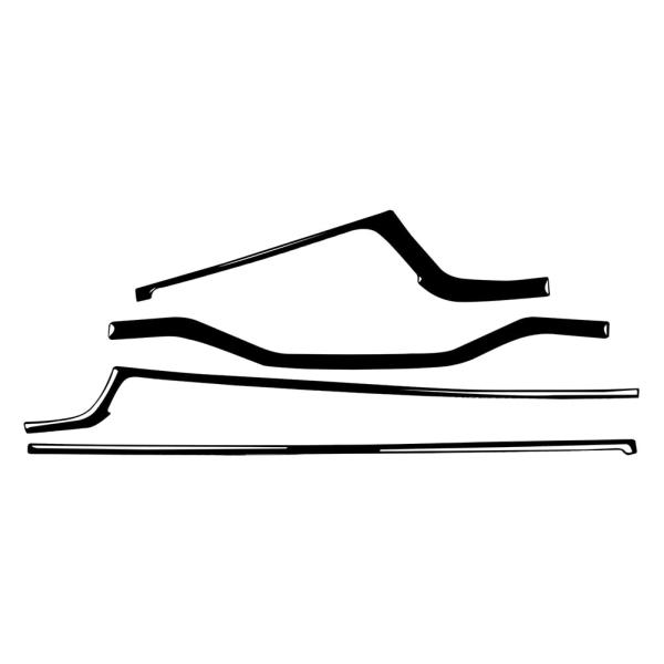 商品名:  Lirun 4Pcs Dashboard Panel Cover Navigation Trim Sticker LHD ABS Piano Black For Audi A4 B9 A5 17-21 S4 RS4 17-19ブ...