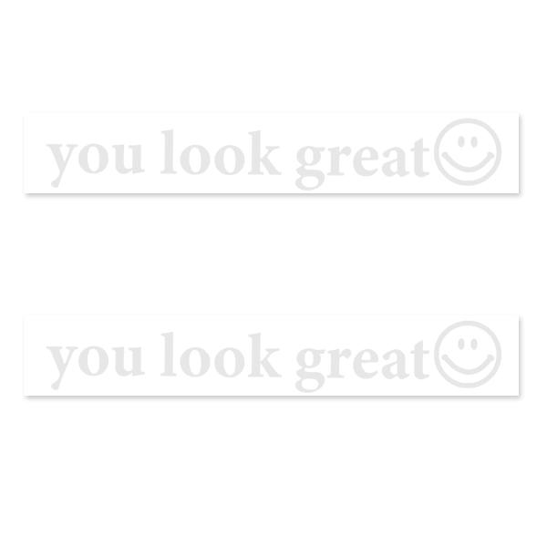 商品名:  Mandark 2PCS You Look Great Car Mirror Decals, Vehicle Rear View Mirror Sticker, Self Affirmation Automotive Rearv...