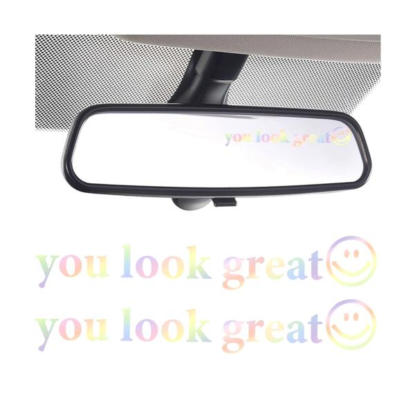 商品名:  Mandark 2PCS You Look Great Car Mirror Decals, Vehicle Rear View Mirror Sticker, Self Affirmation Automotive Rearv...