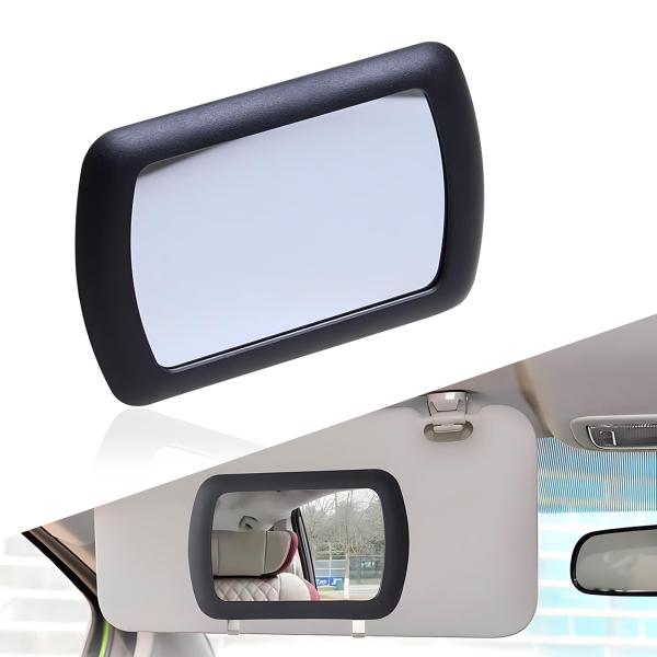 商品名:  Sumjig 1 PC Automotive Sun Visor Makeup Mirror, 6.65" x 4.33" ABS Portable Not Block Driving View Clip-on Flat Gla...