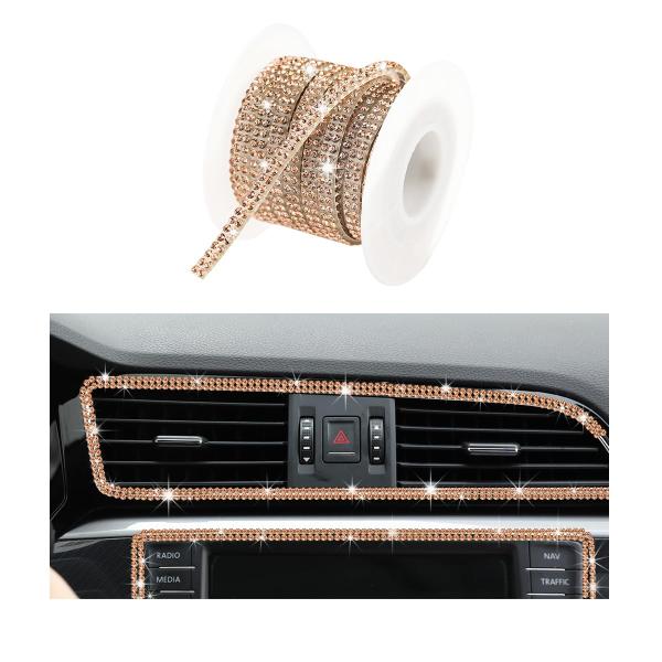 商品名:  Ohleats Bling Car Trim Self Adhesive, 16.4 Ft Auto Interior Exterior Crystal Rhinestone Decoration Strip Decal, Gl...