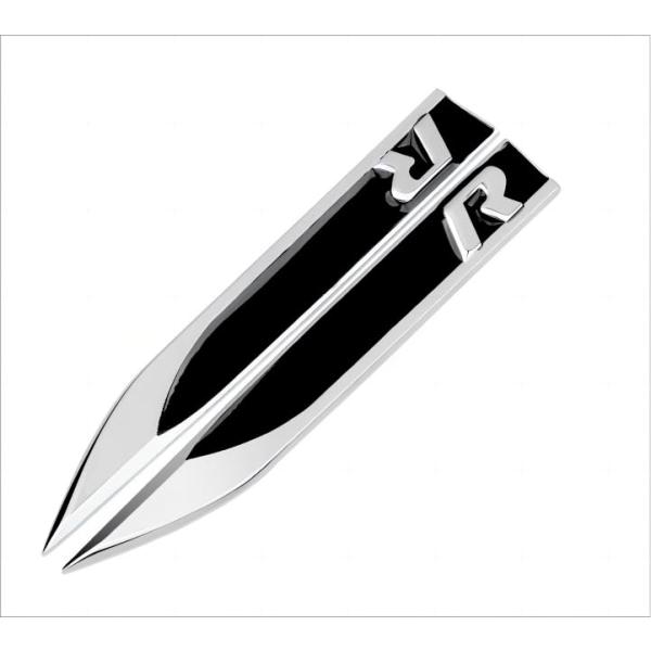 商品名:  Generic 1 Pair 3D Chrome-Plated Black red Badge Badge Decal Sticker Marking Side Metal fit MK4 MK5 MK6 GTI 5 6 7 (...