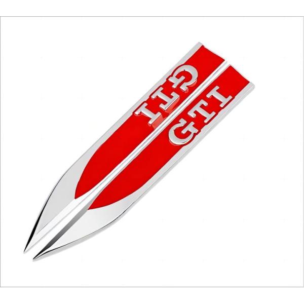 商品名:  Generic 1 Pair 3D Chrome-Plated Black red Badge Badge Decal Sticker Marking Side Metal fit MK4 MK5 MK6 GTI 5 6 7 (...