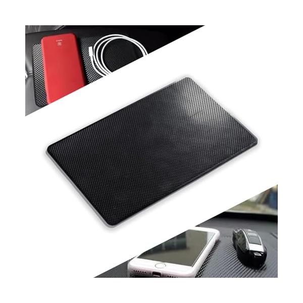 商品名:  yvshy 1 PC Car Center Console Anti-Slip Mat, 10.6" x 5.9" PU Grid Anti-Shock Anti-Drop Fixed Pad for Mobile Phone ...