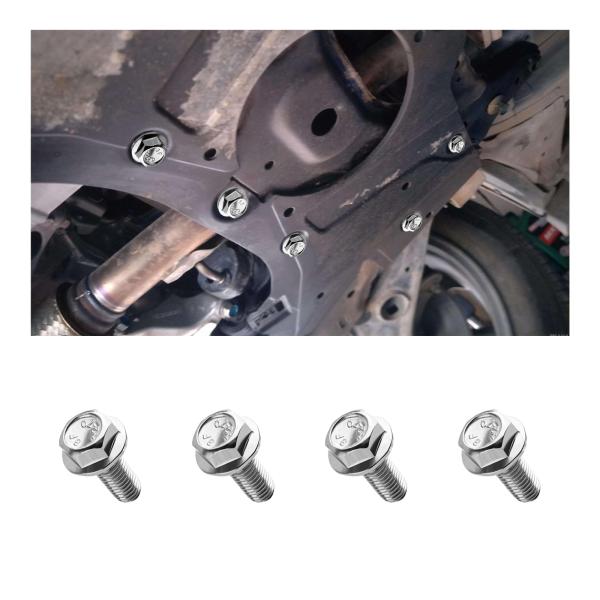 商品名: 車トップフロントスキッドプレートボルト4個、ステンレススチールスキッドプレートボルト交換用 トヨタ セコイアサイオン xB 4Runner対応 標準12mm六角ボルトカーアクセサリー (4個) 4PCS Car Top Front...