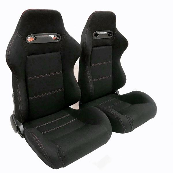 商品名:  DATUIHAN Pair of Cloth Reclinable Seats with Slider Brackets for Volvo,for VW,for Toyota,for Subaru,for Scion,for ...