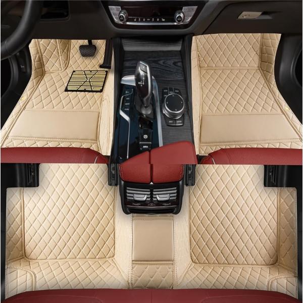商品名:  LUSENBO Luxury Leather Car Floor mats Custom Personalized Full Coverage car Floor mat for 99% of Cars. (Beige)ブランド...