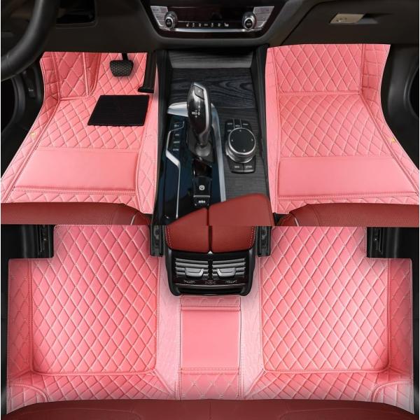 商品名:  LUSENBO Luxury Leather Car Floor mats Custom Personalized Full Coverage car Floor mat for 99% of Cars. (Pink)ブランド:...