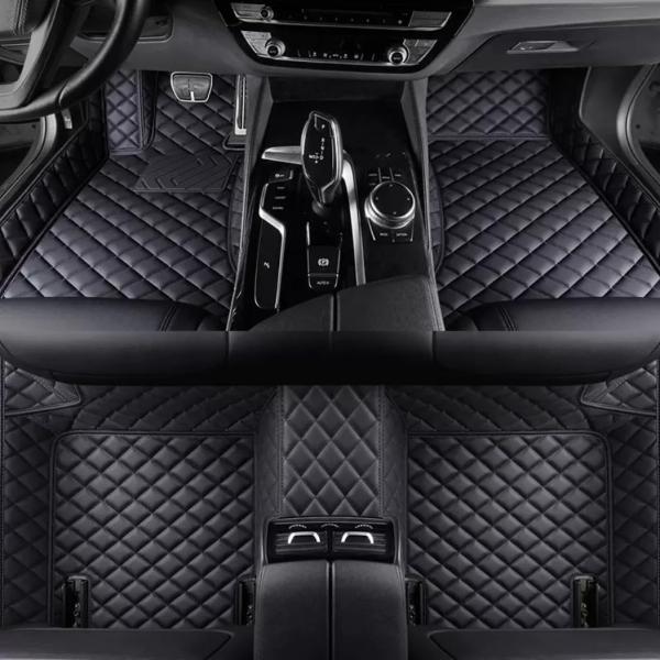 商品名:  LUSENBO Luxury Leather Car Floor mats Custom Personalized Full Coverage car Floor mat for 99% of Cars. (Pure Black...