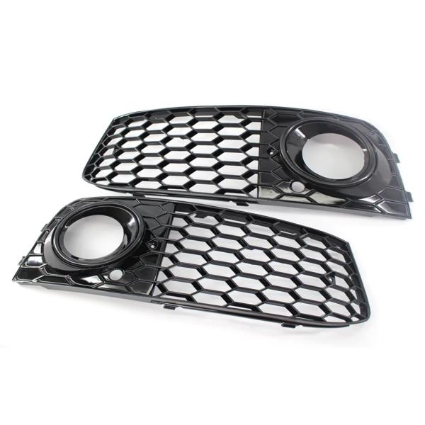 商品名:  RS4 Style Car Fog Light Grille Grill Intake Cover Honeycomb Mesh Fog Lamp Open Vent Replacement Compatible for Aud...