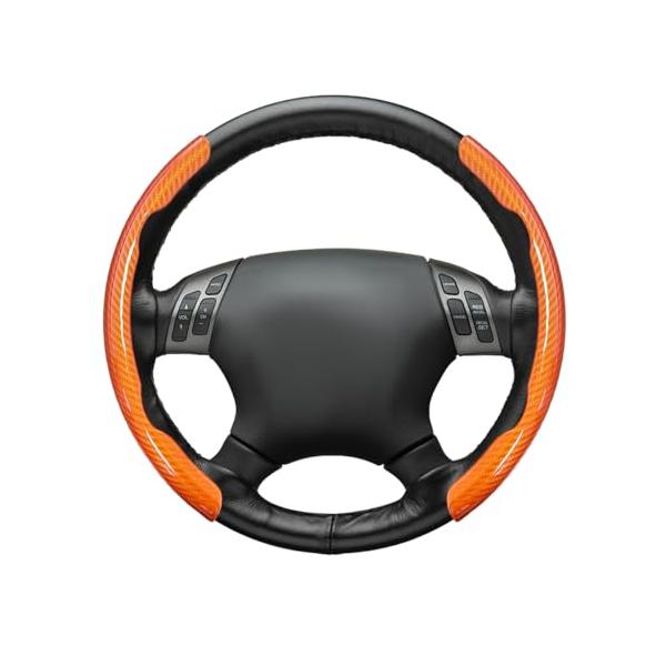 商品名:  Sylvil 2PCS Car Steering Wheel Cover, Carbon Fiber Auto Steering Wheel Wrap Protector, Anti-Slip Segmented Steerin...