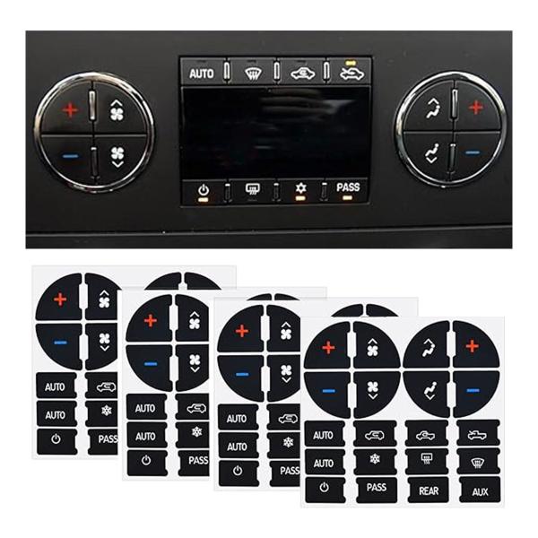 商品名:  AC Dash Button Repair Kits, Repair for Ruined Faded A/C Control Buttons Car Fixing Decal Replacement Compatible wi...