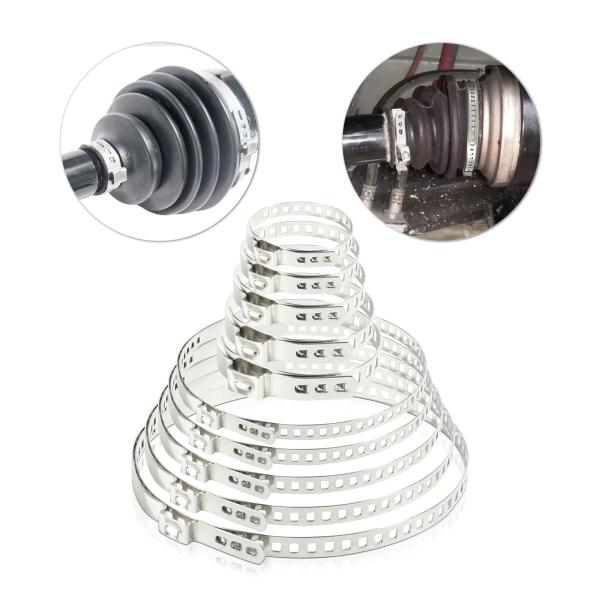 商品名:  10PCS Universal CV Joint Axle Boot Clamp - Inner Tie Rod Boot Clamp,Stainless Steel Adjustable Drive Shaft Joint K...