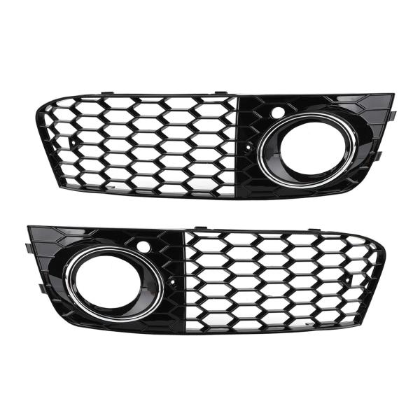 商品名:  QubEv 1 Pair Honeycomb Mesh Fog Light Open Vent Grill Intake Compatible For Audi A4 B8 2009-2012 Car Exterior Acce...