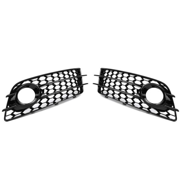 商品名:  QubEv 2PCS Car Front Fog Light Grille Cover Honeycomb Fog Lamp Grill Compatible For Audi A4 B8 S-Lines S4 Bumper 2...