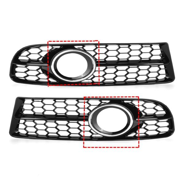 商品名:  QubEv Compatible For Audi A4 B7 S4 B7 A4 S-Line 2005-2008 Pair Front Fog Light Grille Cover Lower Honeycomb Fog La...