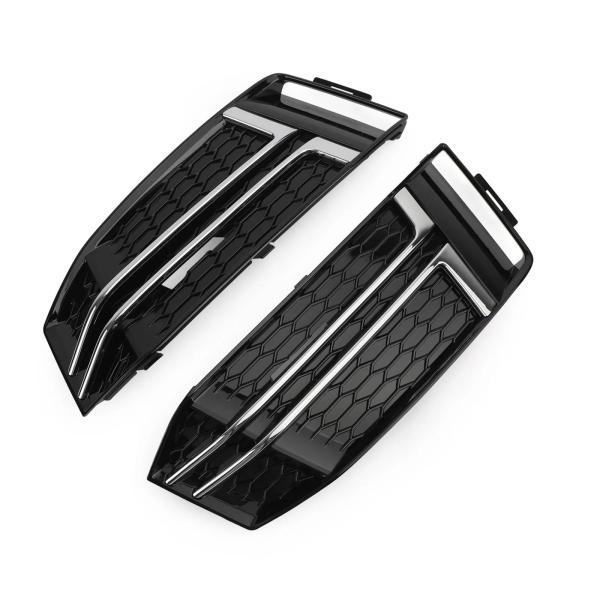 商品名:  QubEv Pair Front Fog Light Cover Compatible for Audi A4 B9 S-LINE 2016-2018 Bumper Grille(Color:C)ブランド: QubEv商品サイズ...