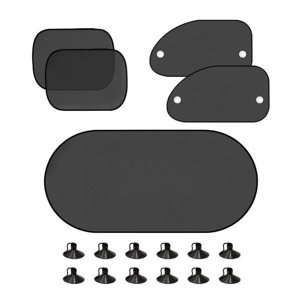 商品名: Dickno 車用ウィンドウシェード 5個 39インチ × 20インチ オートバックウィンドウサンシェード ブロッカー4つのサイドシェード付き グレアシールドと紫外線保護 お子様に ユニバーサルカーアクセサリー (フロント+バック...