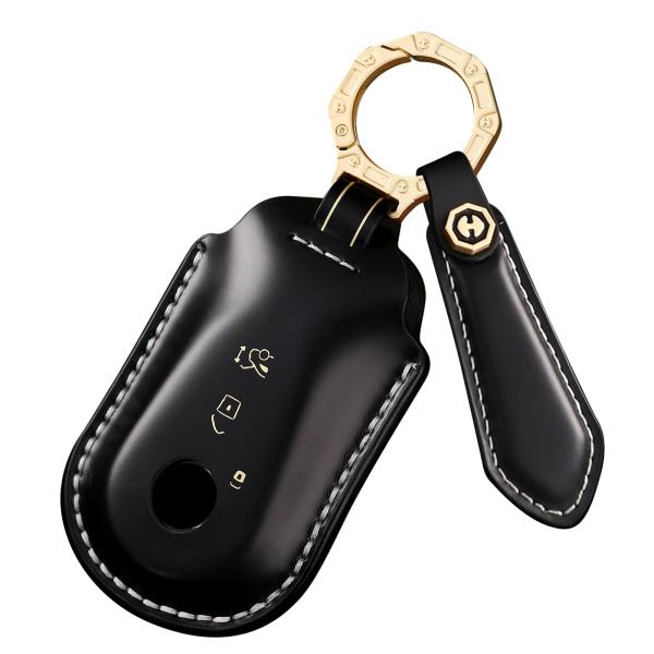 商品名:  ontto Key Cover Fit for Benz 2022 2023 Smart Remote Car Key Case Leather Key Fob Protector Compatible with Mercede...