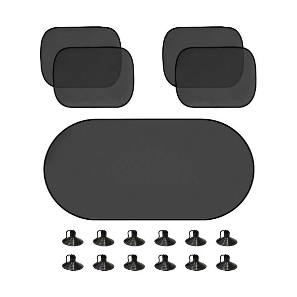 商品名: Dickno 車用ウィンドウシェード 5個 39インチ × 20インチ オートバックウィンドウサンシェード ブロッカー4つのサイドシェード付き お子様にグレアシールドと紫外線保護を提供 ユニバーサルカーアクセサリー (5個) Di...