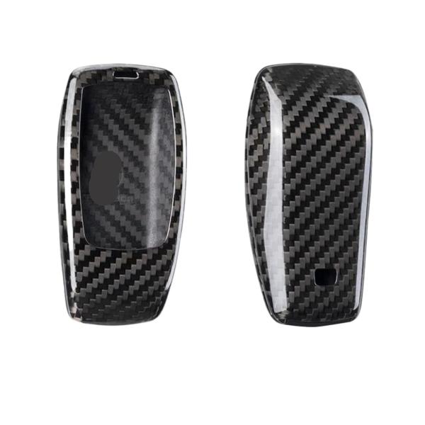 商品名:  ZHENZZMF 1 Set Real Carbon Fiber Car Key Case Cover Shell Compatible For Benz A C E Class C260L GLB200 A200L E300L...