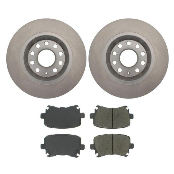 商品名:  A-Partrix 3PCS Rear Brakes and Rotors Kit, Disc Brake Pads and Rotor Brake kit fits Volkswagen GTI 2010-2010 fits ...