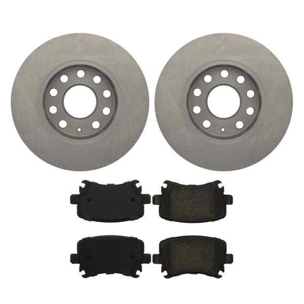 商品名:  A-Partrix 3PCS Rear Brakes and Rotors Kit, Disc Brake Pads and Rotor Brake kit fits Seat Altea 2006-2012 fits Volk...
