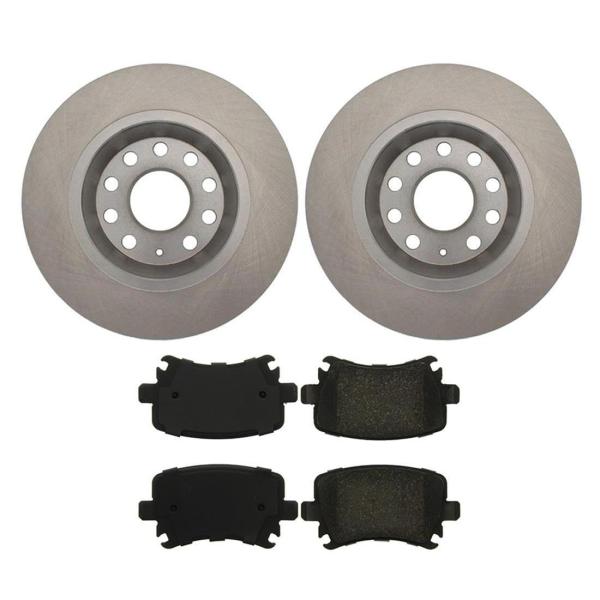 商品名:  A-Partrix 3PCS Rear Brakes and Rotors Kit, Disc Brake Pads and Rotor Brake kit fits Seat Leon 2006-2012 fits Volks...