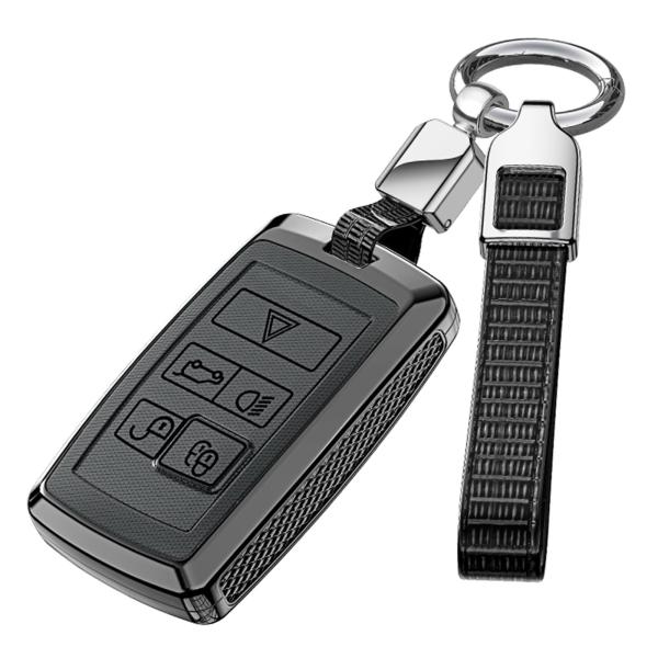 商品名:  ontto Smart Remote Key Fob Cover Compatible with Land Rover Discovery 5, Electroplating Car Key Holder with Keycha...