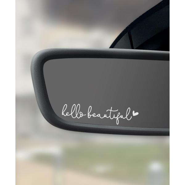 商品名: UBOG カーデカール、カーウィンドウデカール、車用デカール、カーアクセサリーカーウィンドウステッカー、自己肯定デカール、ハロービューミラーステッカー、女性用カーステッカー(ホワイト) UBOG Car Decals,Car Wi...