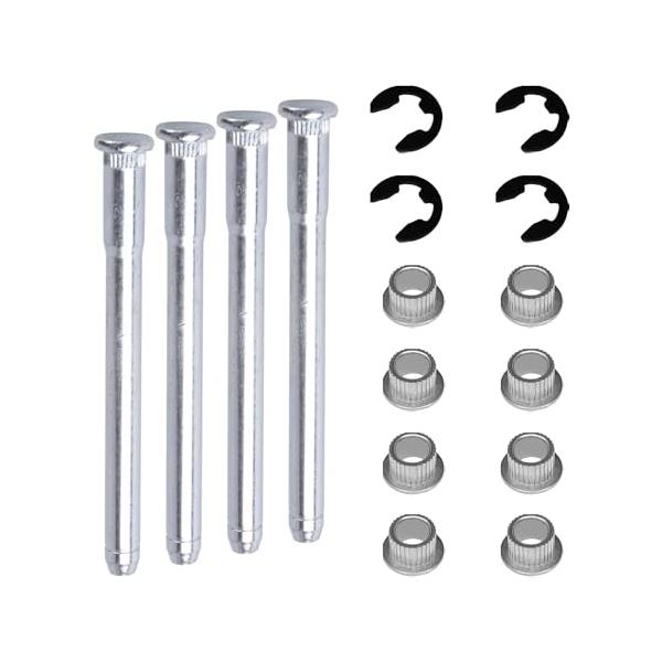 商品名: UZZH 車用ドアヒンジピンキット 16個 1988-2002 シボレー GMC C1500 C2500 K1500 K2500 K3500用 ドアヒンジロールピンとブッシング修理キット (4ピン 2ドア) Eリングクランプ付き ...