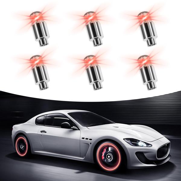 商品名:  Hirificing 6PCS Car Tire Light Wheel Lights for Car, LED Wheel Hub Tire Valve Stem Cap Light Sensing Shock Sensor ...