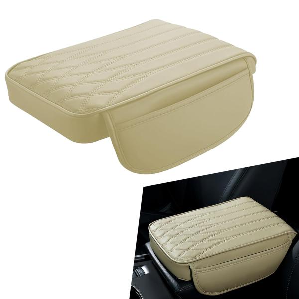 商品名:  dawfall 1 PC Car Armrest Box Booster Pad, 12.5" x 8.6" x 1.9" Smooth Leather Memory Cotton Elbow Pressure Relief P...