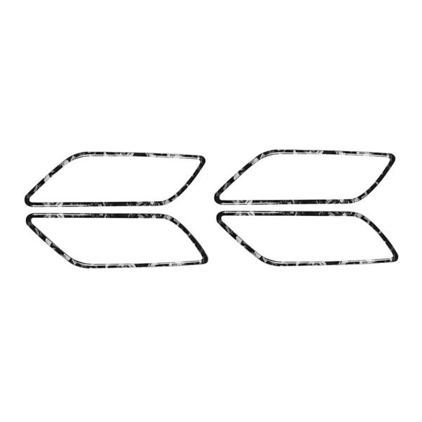 商品名:  SIKUAI ABS Plastic+Epoxy Coating(Soft) Interior Door Handle Bowl Trim Frame Sticker Cover Forged Pattern For Audi ...