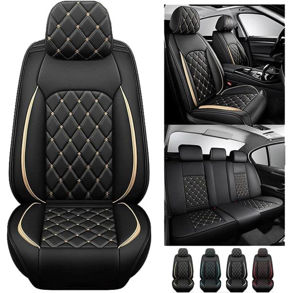 商品名:  Waterproof Car Seat Cover fit for Volkswagen Golf 5, Universal Seat Covers Full Set, Wear-Resistant Premium Leathe...
