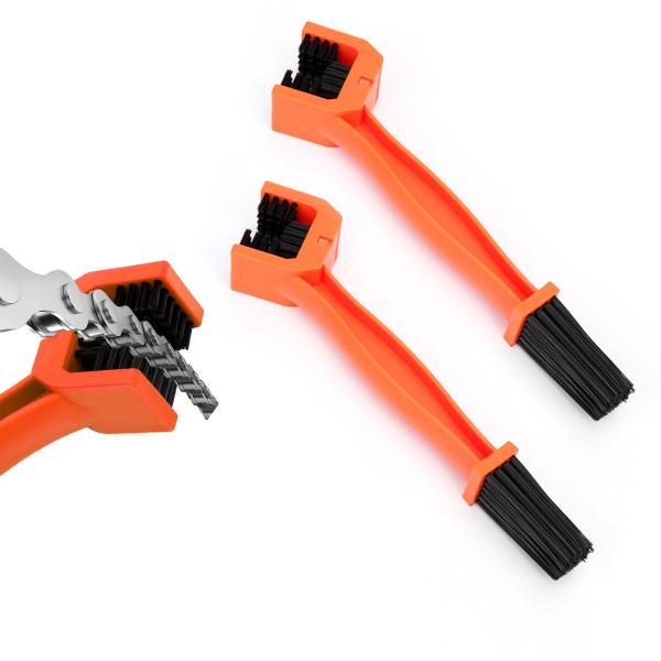 商品名: Ziciner オートバイチェーンブラシ 自転車チェーンクリーニングブラシ 両端ブラシ付き 丈夫なモーターと自転車チェーンギア メンテナンス クリーニングツール オートバイアクセサリー (オレンジ) 2個 Ziciner 2 PC...