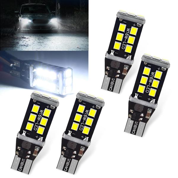 商品名:  icykale Pack-4 Car T15 LED Reversing Light, W16W 912 921 906 1:1 Design Stable IC Driven Bulb, 2835-15SMD 360 Degr...
