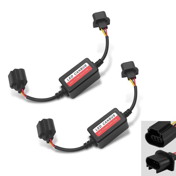 商品名: icykale 車用 H13/9008 LEDライトデコーダー LEDライトシステム ちらつき防止ハーネス エラーコードキャンセラー ハイパワーLEDライトデコーダードライバー 車用 電球改造アダプター (ブラック) icykal...