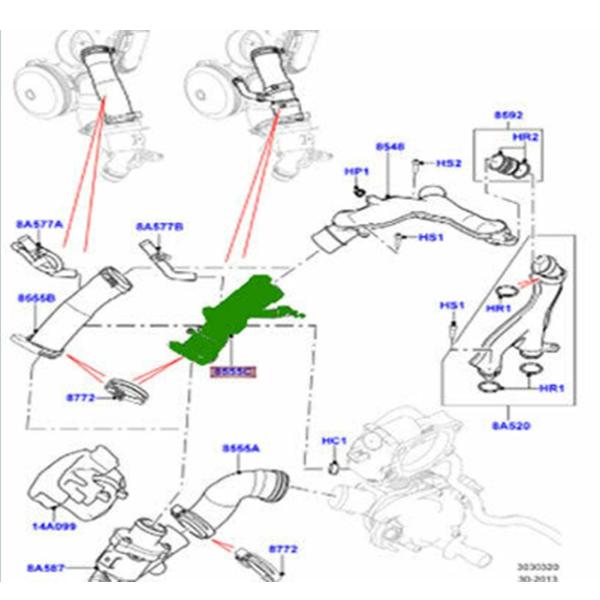 商品名:  generic Cnniko2 Car 3 Pcs Thermostat Water Outlet Tube Connector Kit Engine Coolant Connector for Land Rover for R...