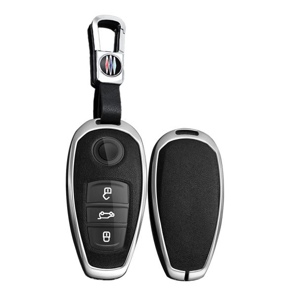 商品名:  TECART Keyless entry Key Fob holder Fit for VW Volkswagen Touareg 2017 Key Cover whit keychain Leather Key Case Co...